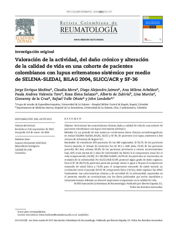 (PDF) Valoración de la actividad, del daño crónico y alteración de la ...