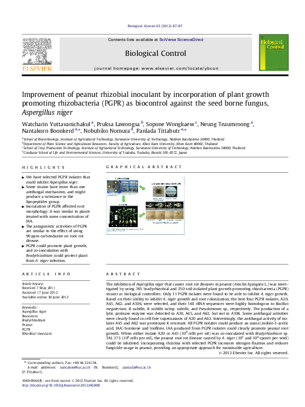 (PDF) Improvement of peanut rhizobial inoculant by incorporation of ...
