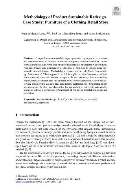 (PDF) Methodology of Product Sustainable Redesign. Case Study ...