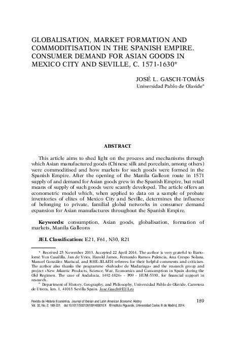 (PDF) Globalisation, Market Formation and Commoditisation in the ...