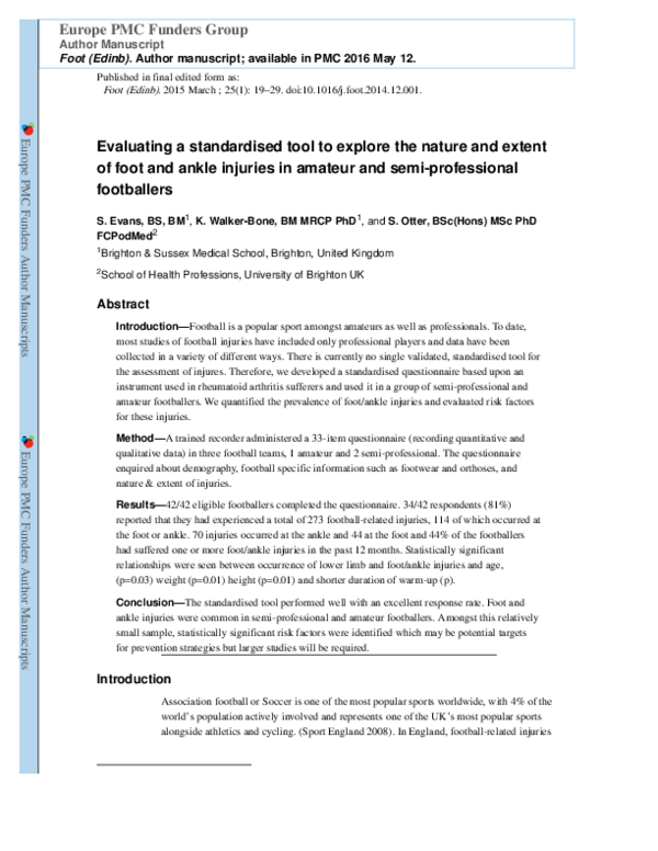 (PDF) Evaluating a standardised tool to explore the nature and extent ...