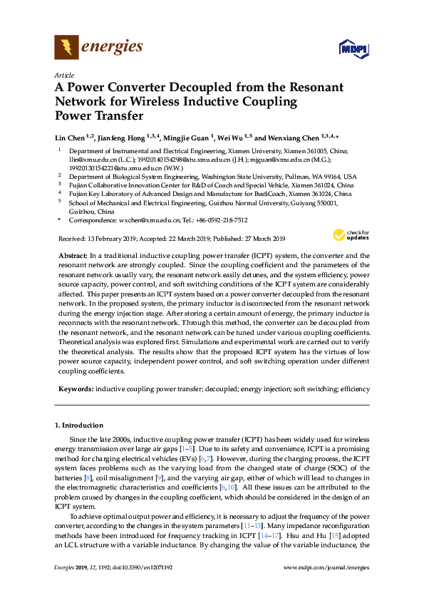 (PDF) A Power Converter Decoupled from the Resonant Network for ...