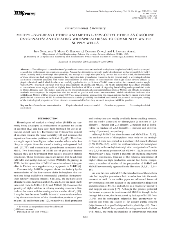 (PDF) Methyl-Tert-Hexyl Ether and Methyl-Tert-Octyl Ether as Gasoline ...