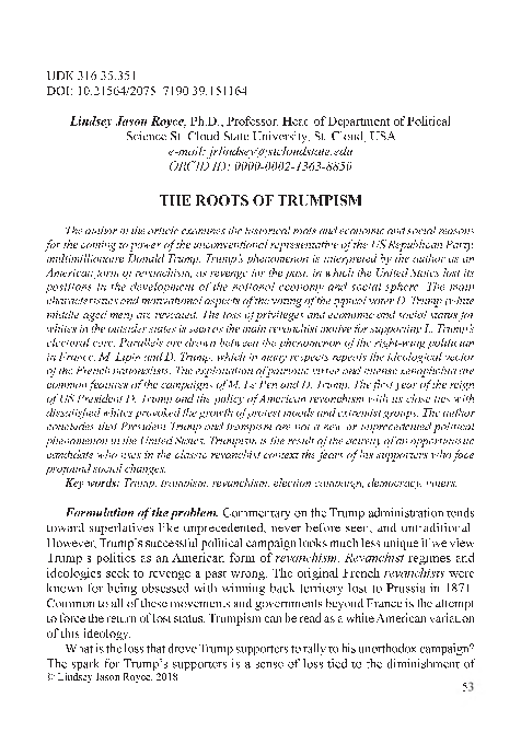 (PDF) The roots of Trumpism