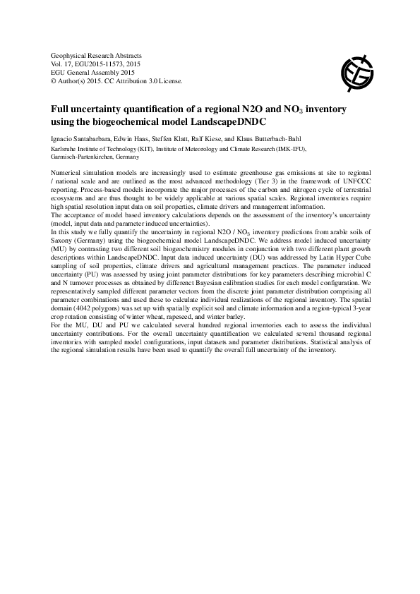 (PDF) Full Uncertainty Quantification of a Regional N2O and NO3 ...