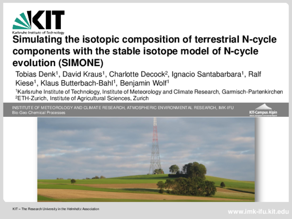 (PDF) Simulating the isotopic composition of terrestrial N cycle ...