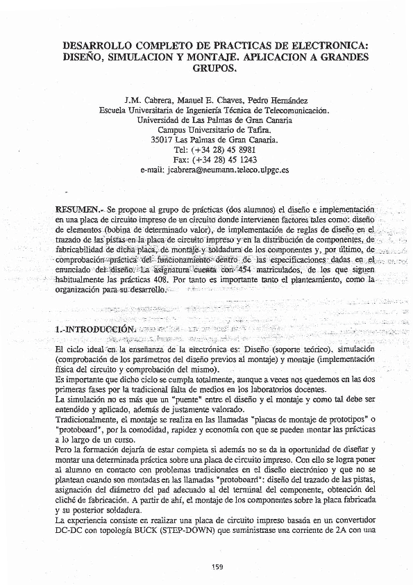 (PDF) Desarrollo completo de prácticas de electrónica:diseño, simulación y montaje. Aplicación a ...
