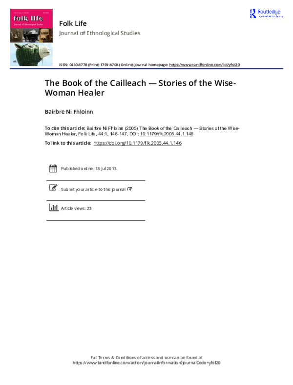 (PDF) The Book of the Cailleach — Stories of the Wise-Woman Healer