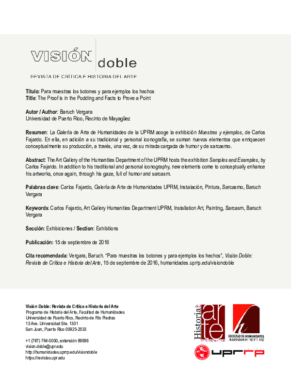 (PDF) Para muestras los botones y para ejemplos los hechos / The Proof ...