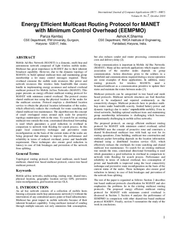 (PDF) Energy Efficient Multicast Routing Protocol for MANET with Minimum Control Overhead (EEMPMO)