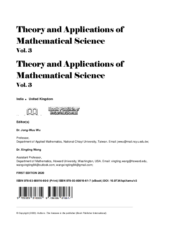 (PDF) Theory and application of mathematical science