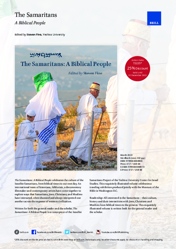 (PDF) The Samaritans: A Biblical People. Brill, 2022
