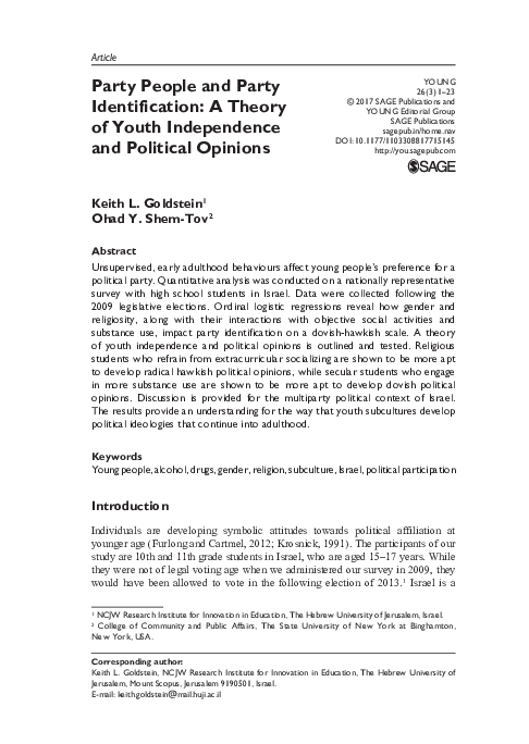 (PDF) Party People and Party Identification