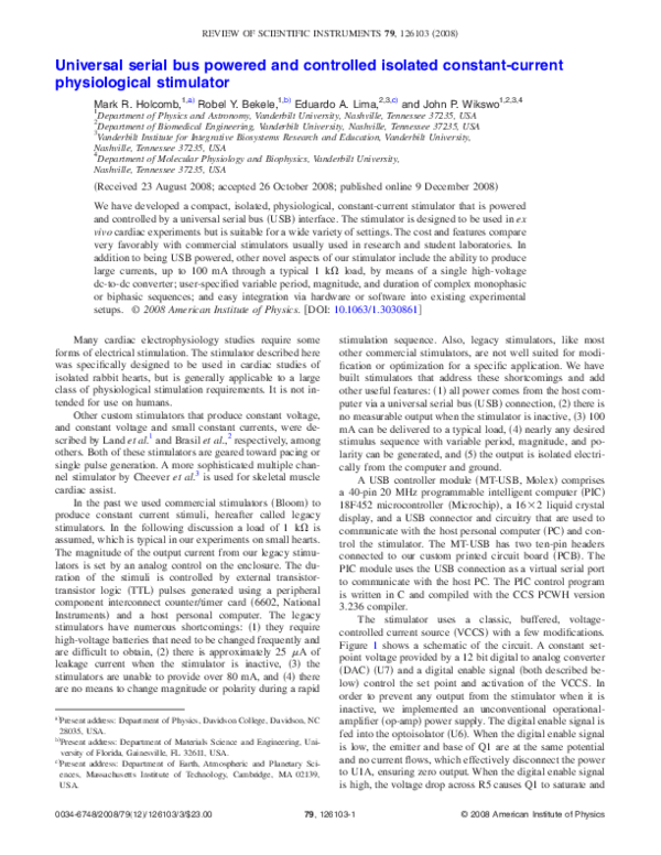 (PDF) Universal serial bus powered and controlled isolated constant ...