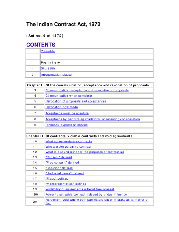 (PDF) The Indian Contract Act, 1872