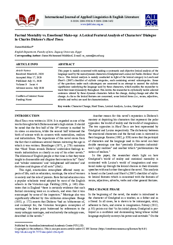 (PDF) Factual Mentality vs. Emotional Make-up: A Lexical Featural ... (PDF) Factual Mentality vs. Emotional Make-up: A Lexical Featural ...