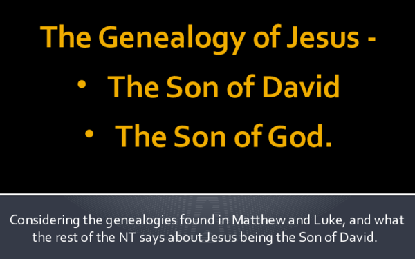 (PPT) The Genealogy of Jesus - considering Matthew 1 & Luke 3