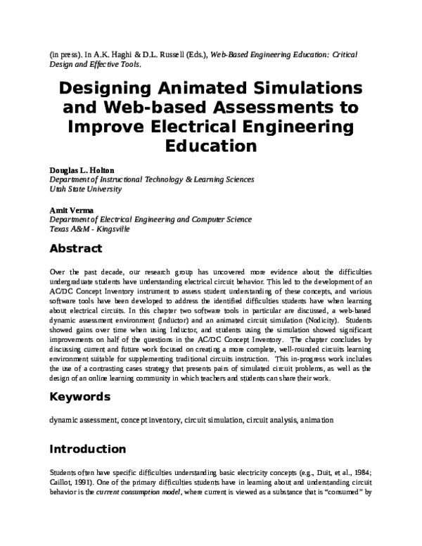 (PDF) Designing Animated Simulations and Web-based Assessments to ...