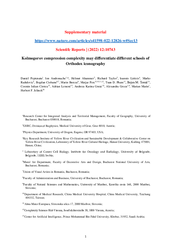 (PDF) Kolmogorov compression complexity may differentiate different schools of Orthodox iconography
