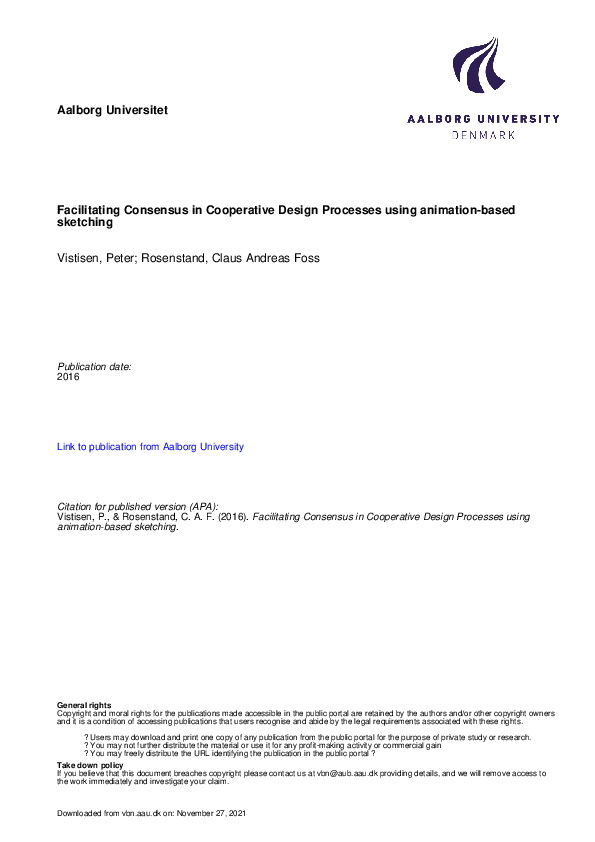 (PDF) Facilitating Consensus in Cooperative Design Processes using ...