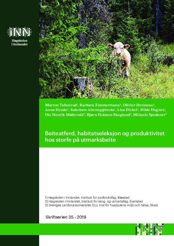 (PDF) Beiteatferd, habitatseleksjon og produktivitet hos storfe på ...