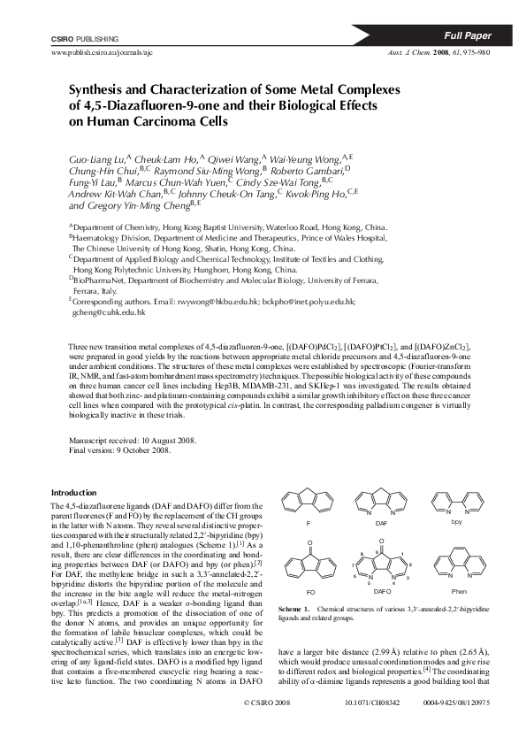 (PDF) Synthesis and characterization of some metal complexes derived from azo compound of 4,4 ...