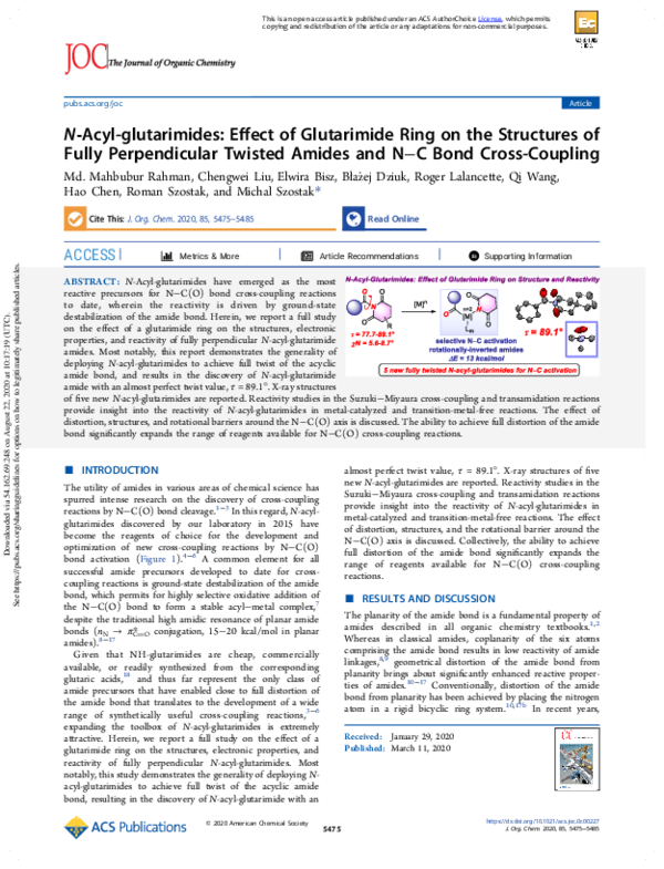 (PDF) N-Acyl-glutarimides: Effect of Glutarimide Ring on the Structures ...