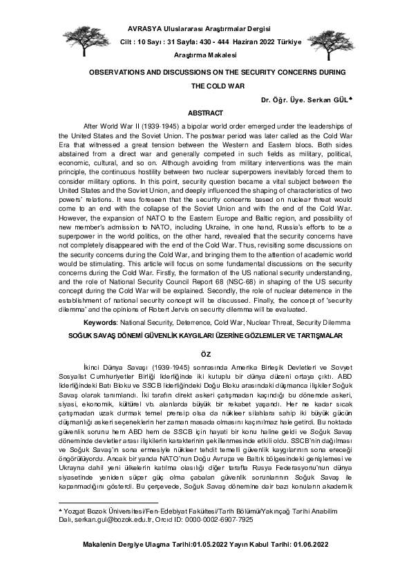 (PDF) OBSERVATIONS AND DISCUSSIONS ON THE SECURITY CONCERNS DURING THE ...