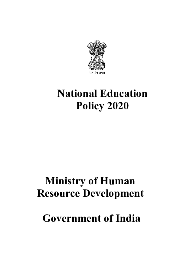 (PDF) National Education Policy 2020 Ministry of Human Resource ...