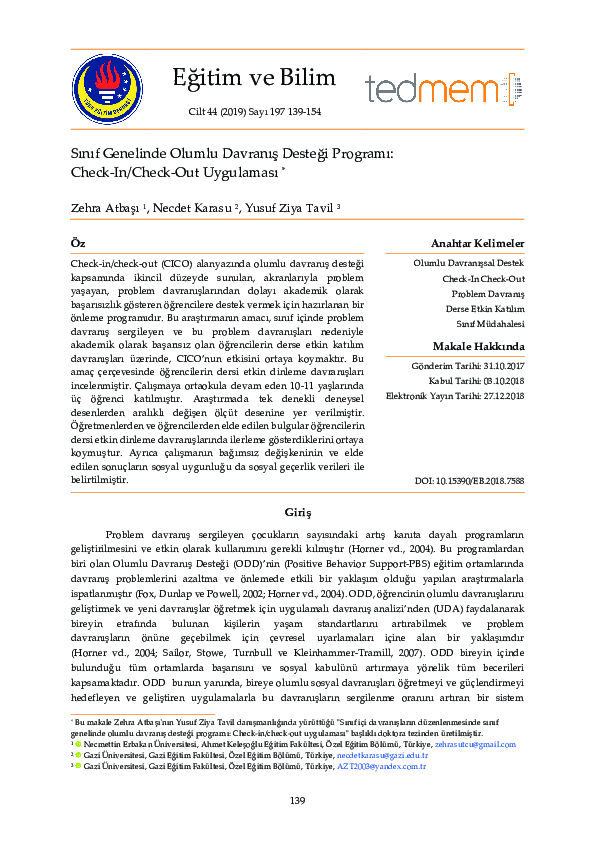 (PDF) Positive Behavior Support Program Throughout The Classroom: The ...