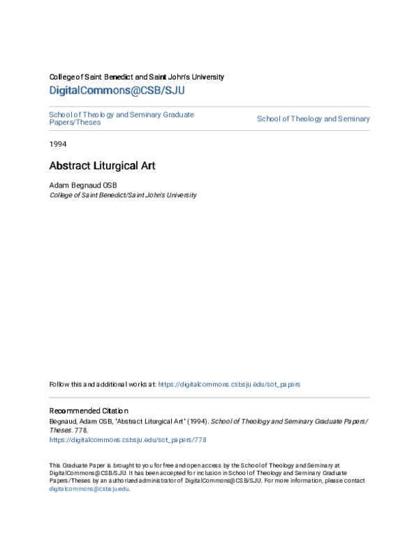 (PDF) Abstract Liturgical Art | Edward Begnaud - Academia.edu