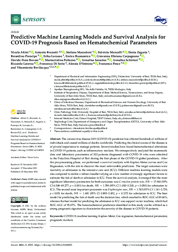 (PDF) Predictive Machine Learning Models and Survival Analysis for ...