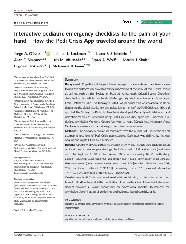 (PDF) Interactive pediatric emergency checklists to the palm of your ...