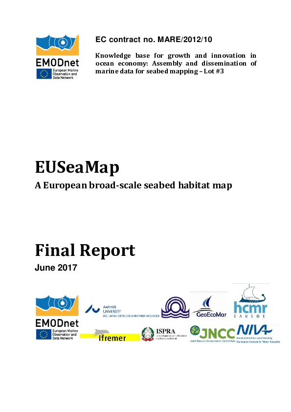 EUSeaMap. A European broad-scale seabed habitat map