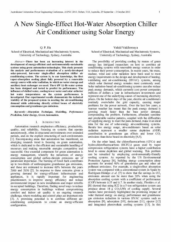 (PDF) A new single-effect hot-water absorption chiller air conditioner ...