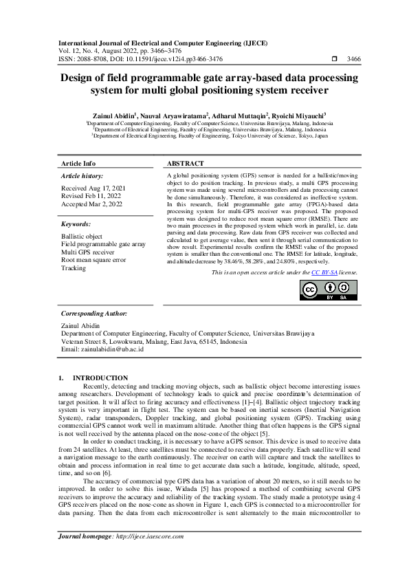 Pdf Design Of Field Programmable Gate Array Based Data Processing System For Multi Global