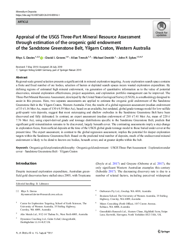 (PDF) Appraisal of the USGS Three-Part Mineral Resource Assessment ...