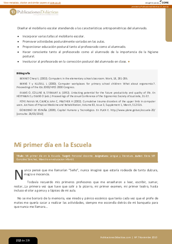 (PDF) Mi primer día en la Escuela