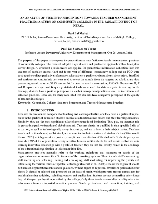 (PDF) THE SEQUENTIAL EDUCATIONAL DEVELOPMENT OF NAMASUDRA IN WEST ...