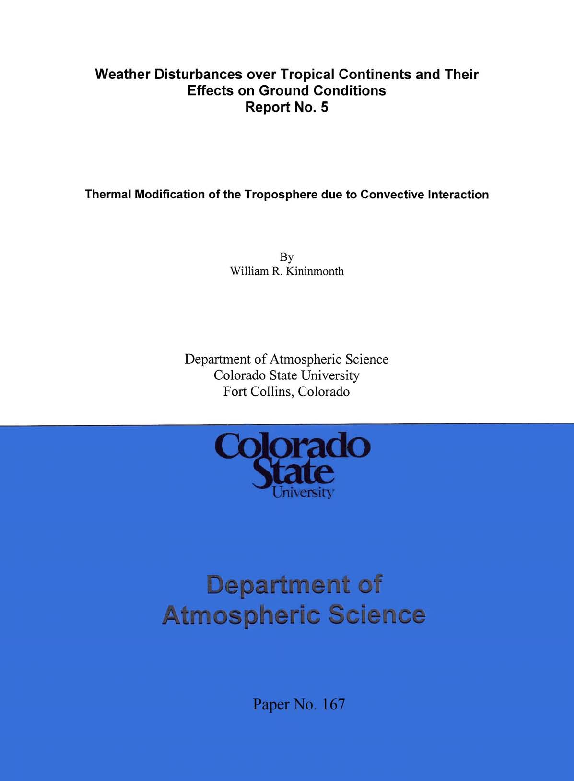 (PDF) Thermal modification of the troposphere due to convective interaction