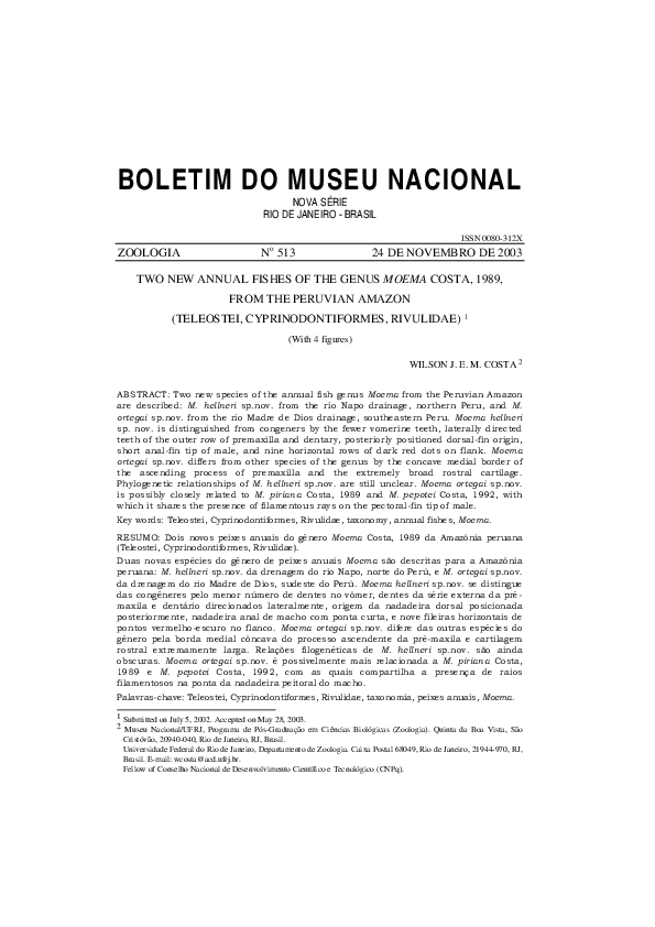 (PDF) BOLETIM DO MUSEU NACIONAL