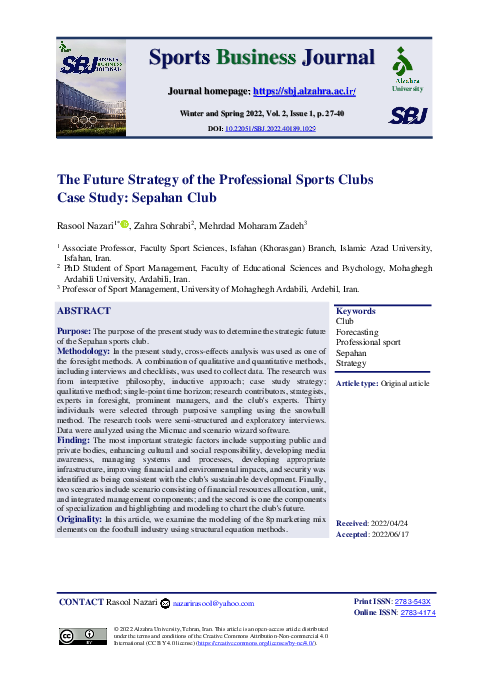 (PDF) The Future Strategy of the Professional Sports Clubs Case Study ...