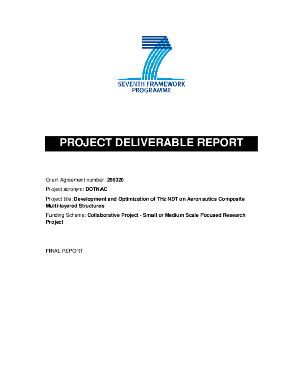 (PDF) Project Deliverable Report
