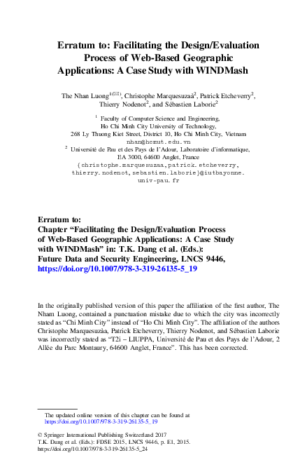 (PDF) Erratum to: Facilitating the Design/Evaluation Process of Web ...