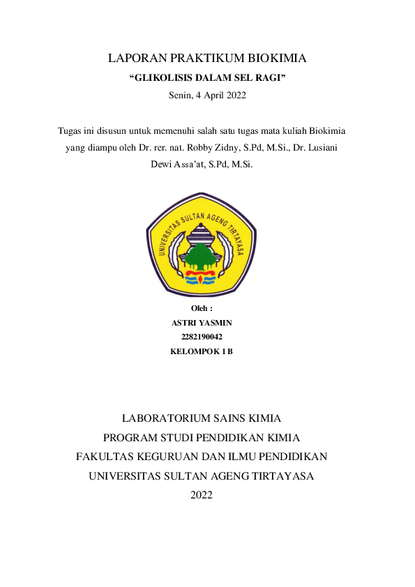 (PDF) Glikolisis Dalam Sel Ragi