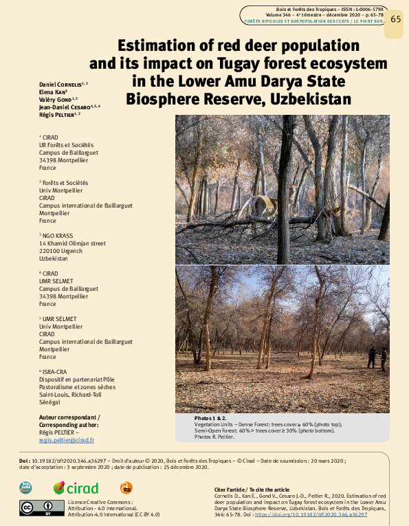 (PDF) Estimation of the red deer population and its impact on the Tugay ...