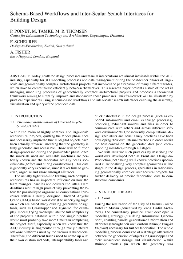 Pdf Schema Based Workflows And Inter Scalar Search Interfaces For