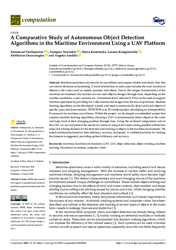 (PDF) A Comparative Study of Autonomous Object Detection Algorithms in the Maritime Environment ...