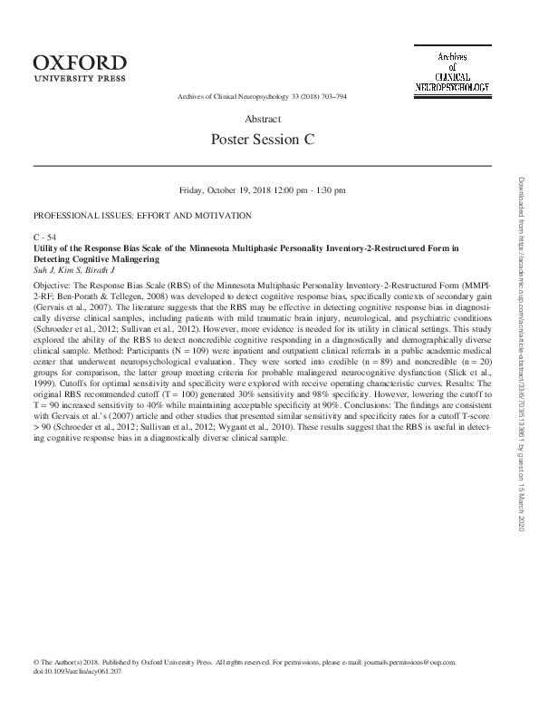 (PDF) Minnesota Multiphasic Personality INVENTORY-2-RESTRUCTURED Form
