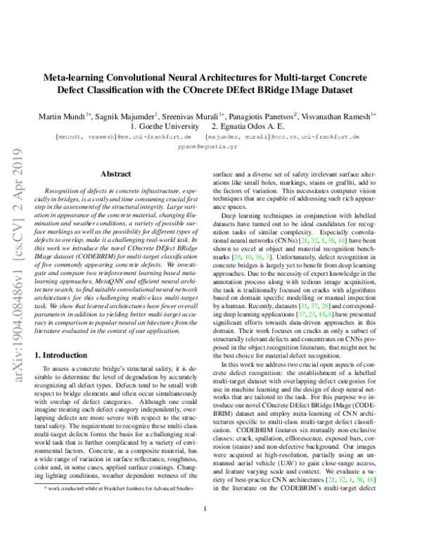 (PDF) Meta-Learning Convolutional Neural Architectures for Multi-Target ...